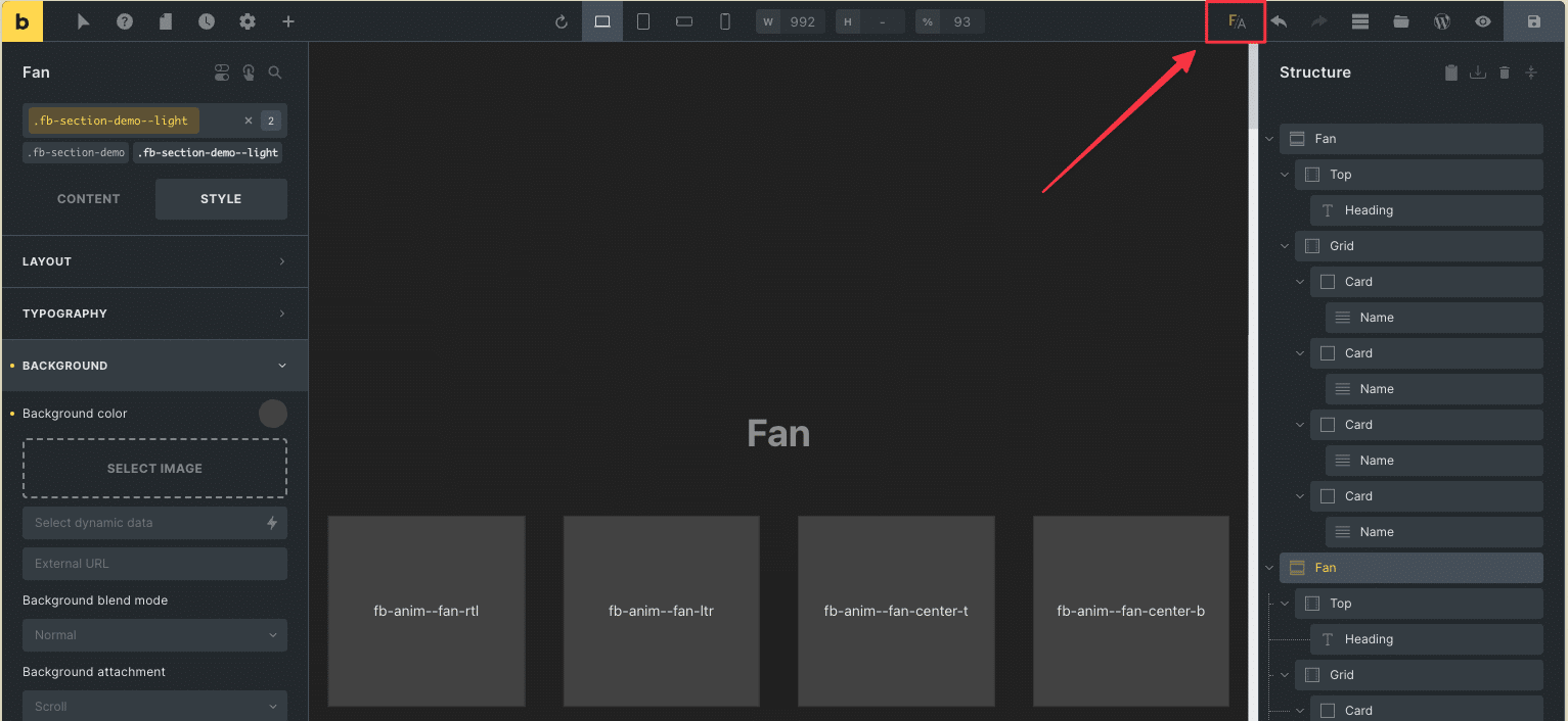 Inside the builder (Enable/disable) - Fancy Animations Inside the builder (Enable/disable) - Fancy Animations
