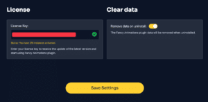 Install the plugin and activate the license. - Fancy Animations