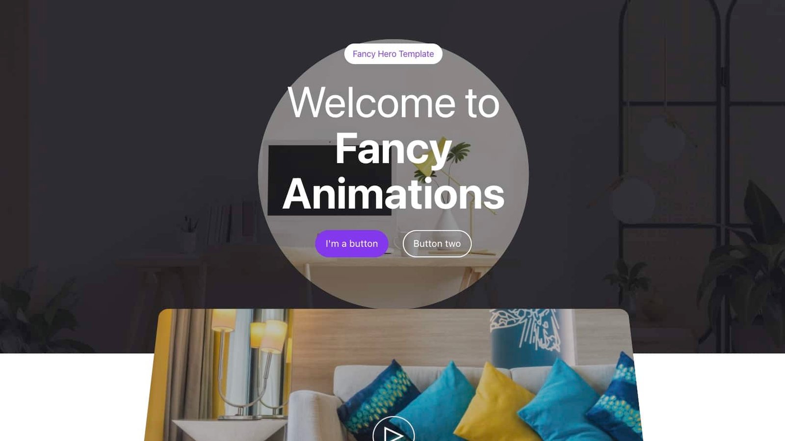 01 – Hero – Reveal circle - Fancy Animations