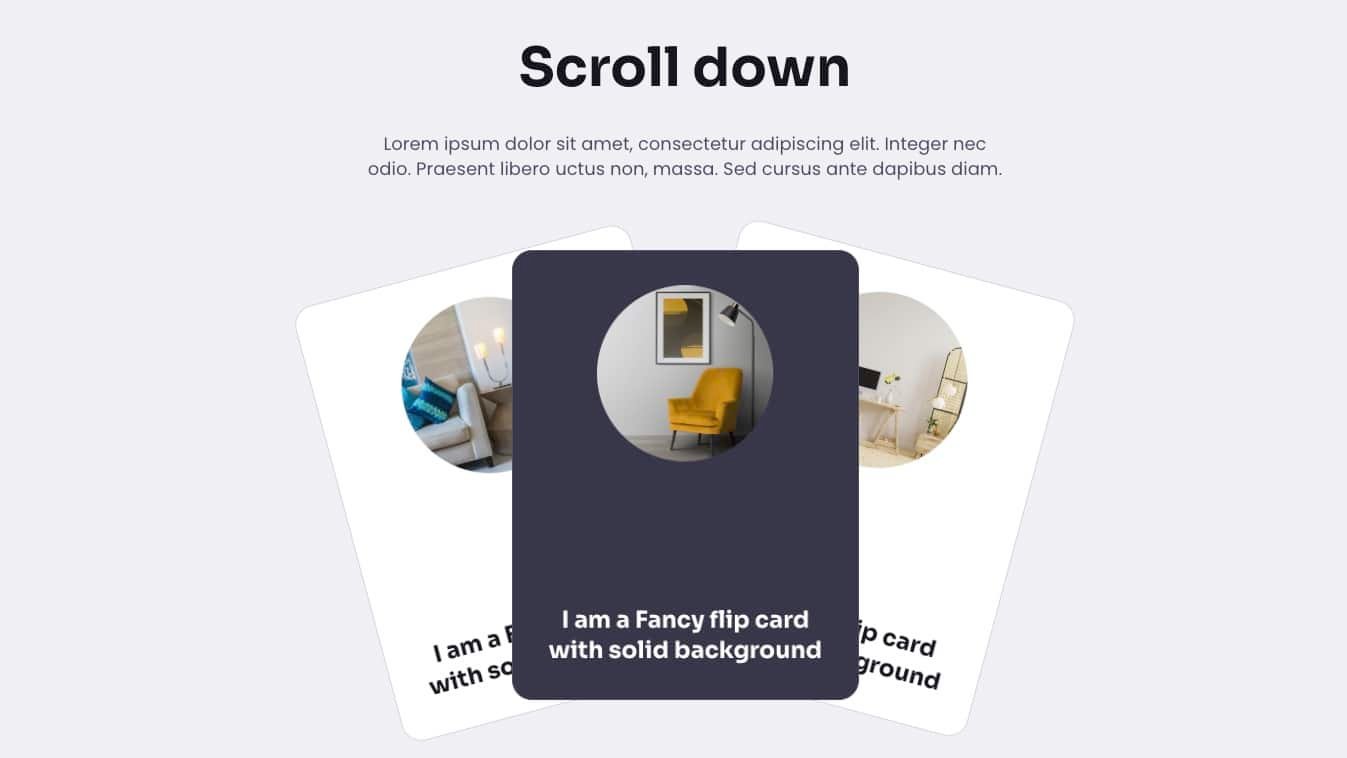 Section flip cards - Fancy Animations